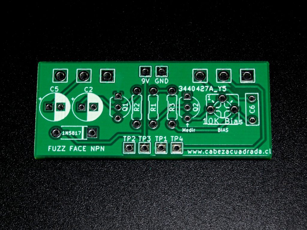 PCB Fuzz Face – Cabeza Cuadrada